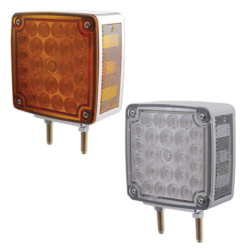 Amber Red 38 LED Square Double Face Fender Light With Reflector - Raney ...