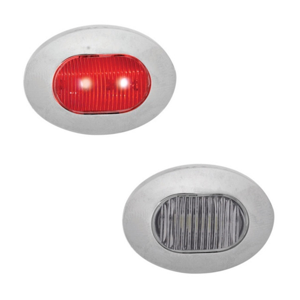 1" Flatline Dual Function Mini Oval Button LED Light - Raney's Truck Parts