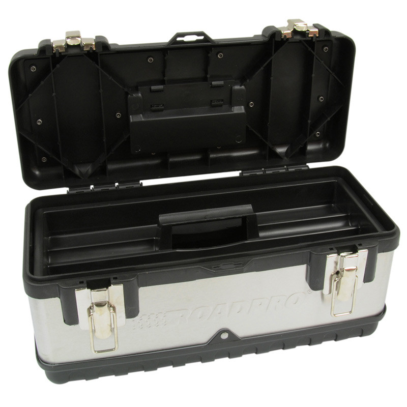 Stainless Steel 15" Tool Box With Removable Tray - Raney's Truck Parts
