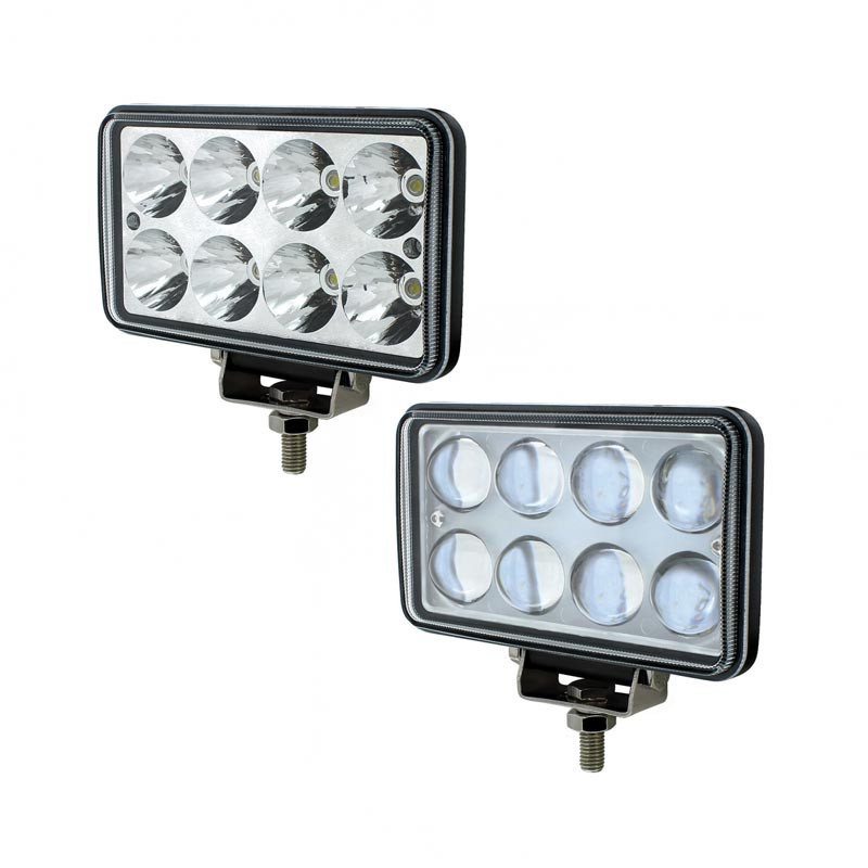 8 High Power LED Rectangular Work Light 1200 Lumens - Raney's Truck Parts