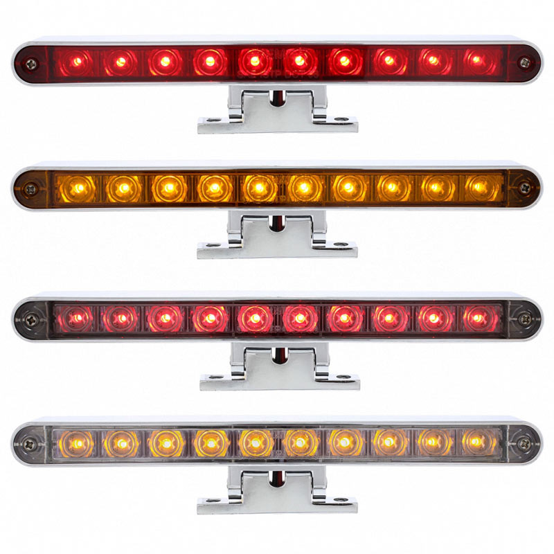 Chrome 10" LED Dual Function Light Bar With 180 Swivel Base - Raney's ...