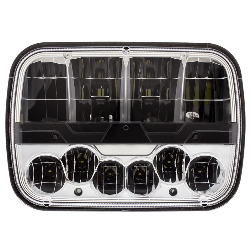 5" x 7" Full LED High & Low Beam Rectangular Headlight With ...