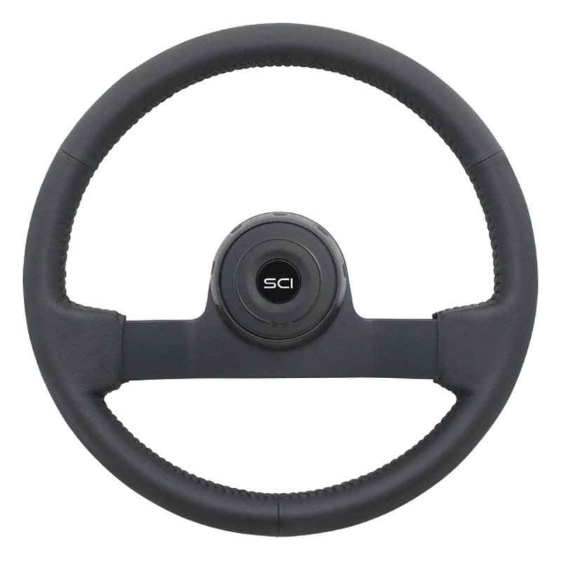 16" 2-Spoke "Eagle" Leather SCI Steering Wheel (Black) - Raney's Truck ...