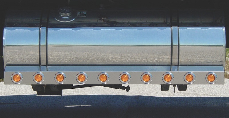 Kenworth 60" Fuel Tank Fairings With 2" Round LEDs & Chrome Bezels By ...