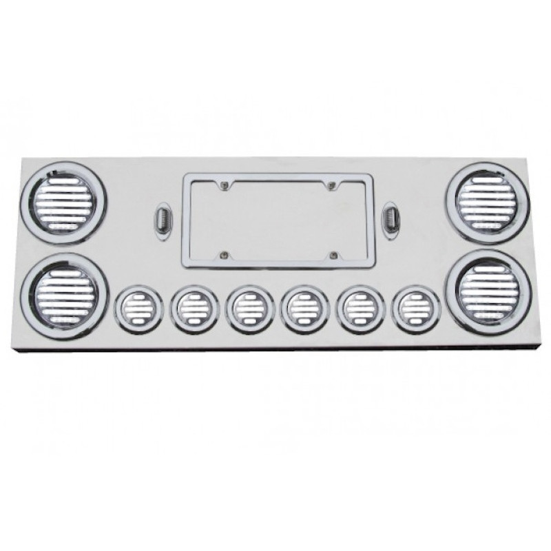 Rear Center Panel With Clear Red Flatline LED Lights - Raney's Truck Parts