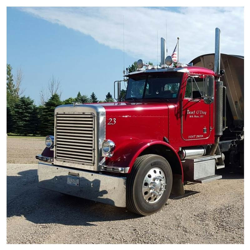 Stainless Steel Classic Embossed Stripe Peterbilt Style Headlight With ...