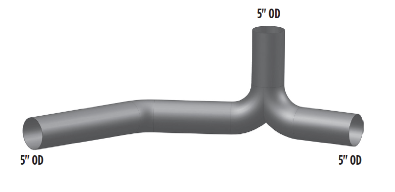 Exhaust Y Pipes, Semi Truck Exhaust Y Pipes, Santee Y Pipes