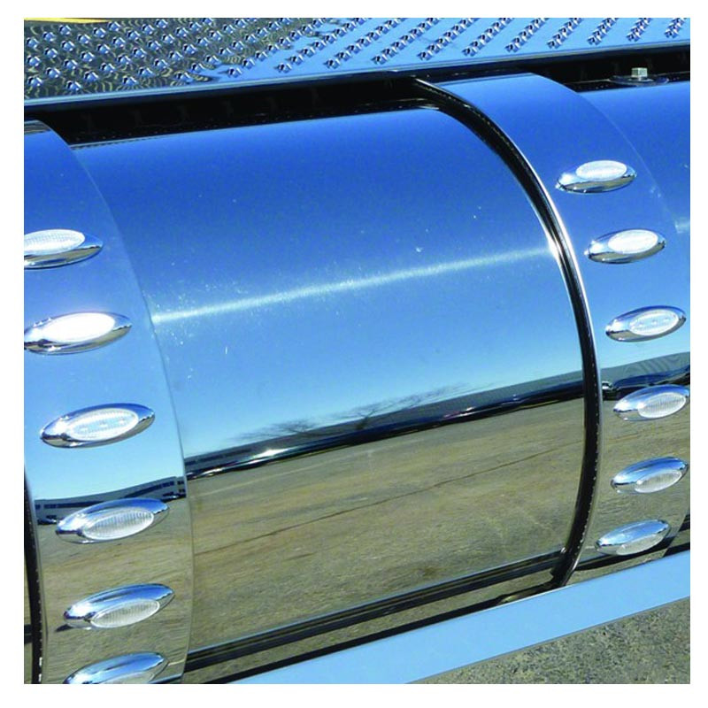 Universal Fuel Tank Strap Covers with M5 Amber LEDs