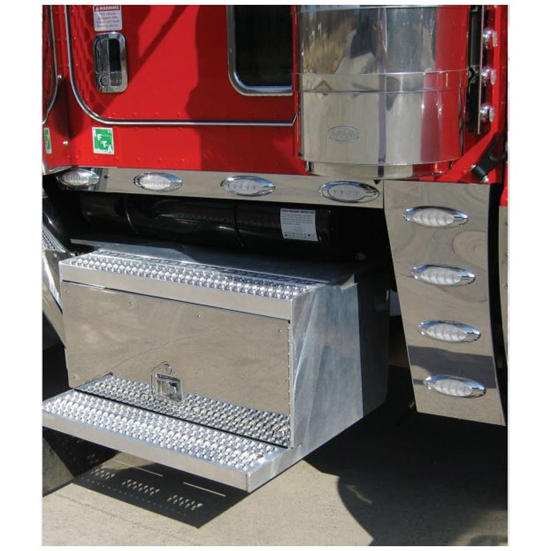 Peterbilt 389 Stainless Steel Cab Cowl Panels With M1 LEDs By Phoenix ...