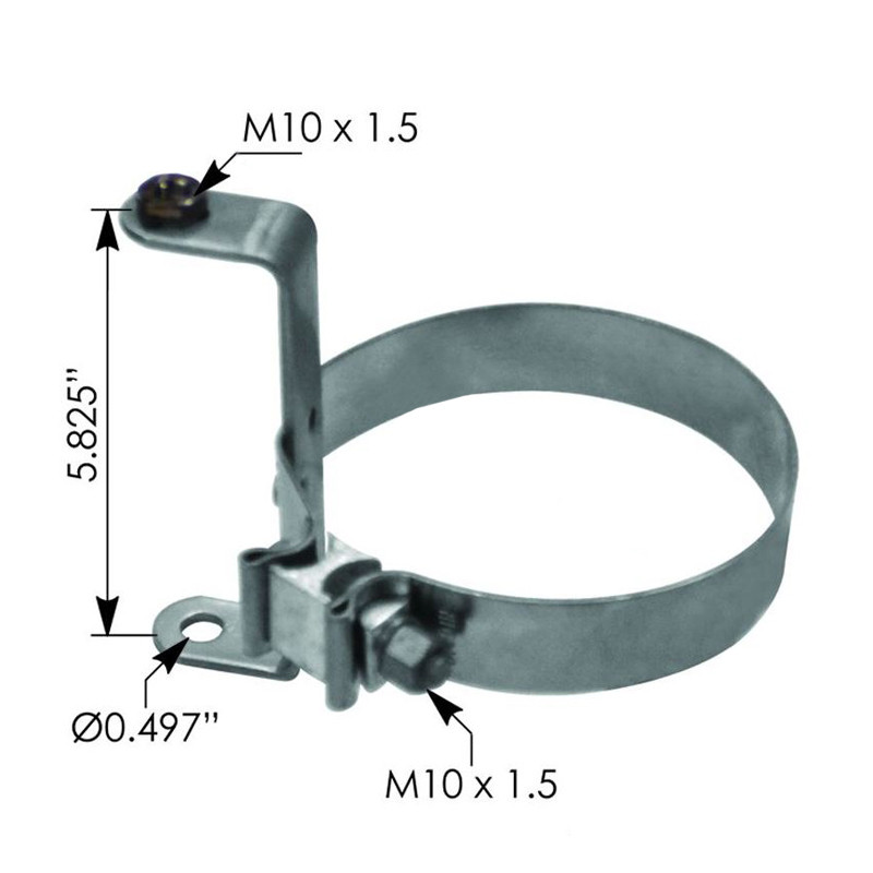 Kenworth W900 T800 T600 Aerocab 5" Stainless Steel Upper Slider Clamp ...