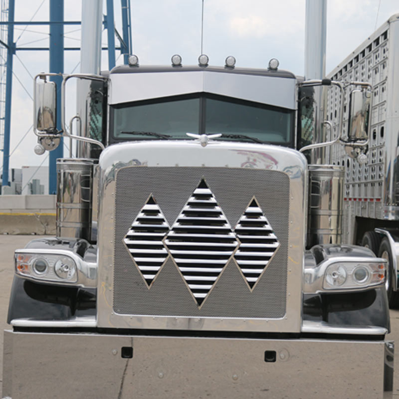Peterbilt 388 389 Grill Bar Kit Stainless Steel By RoadWorks - Raney's ...