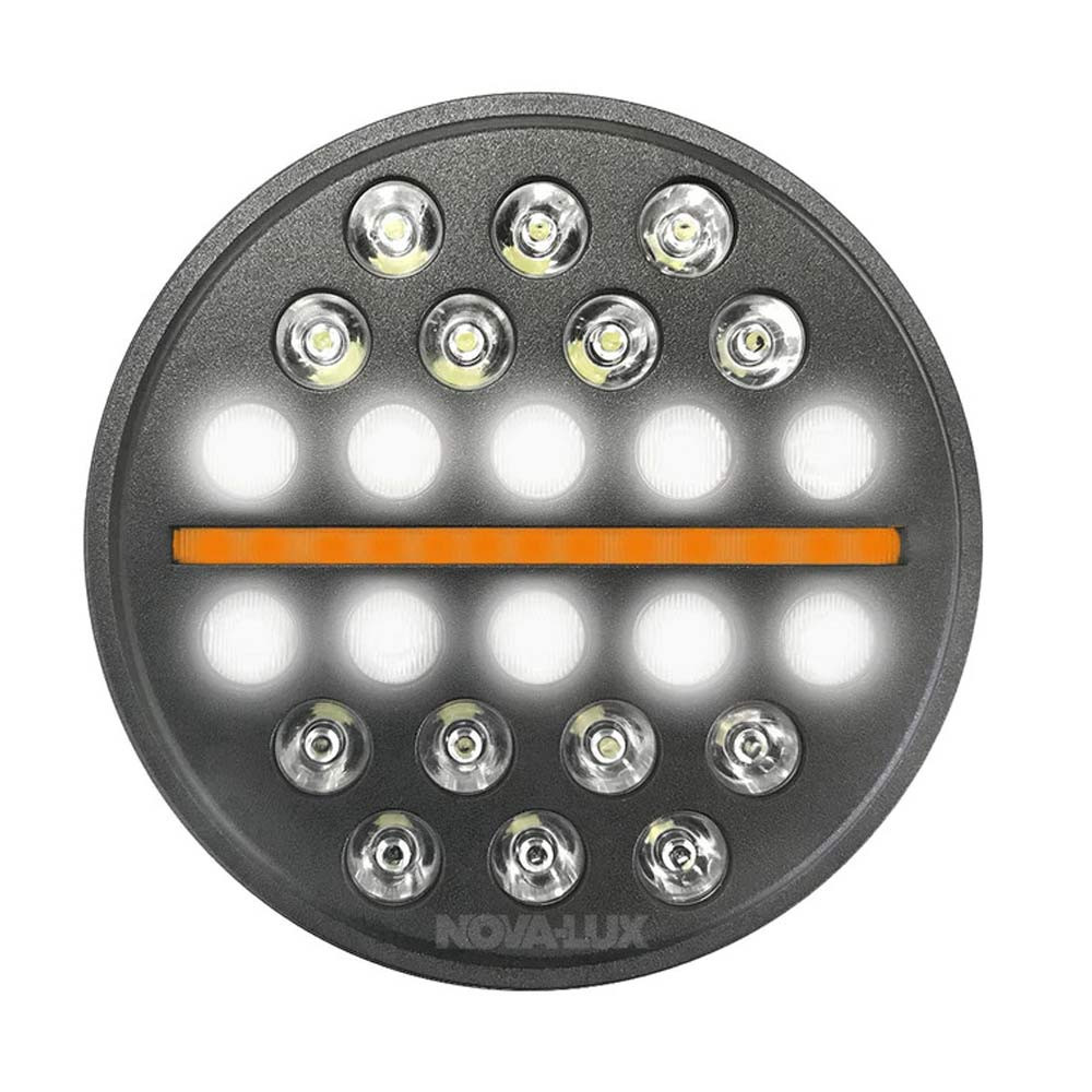 Universal 7" Round LED Projector Headlight With 4 Diodes - Raney's ...