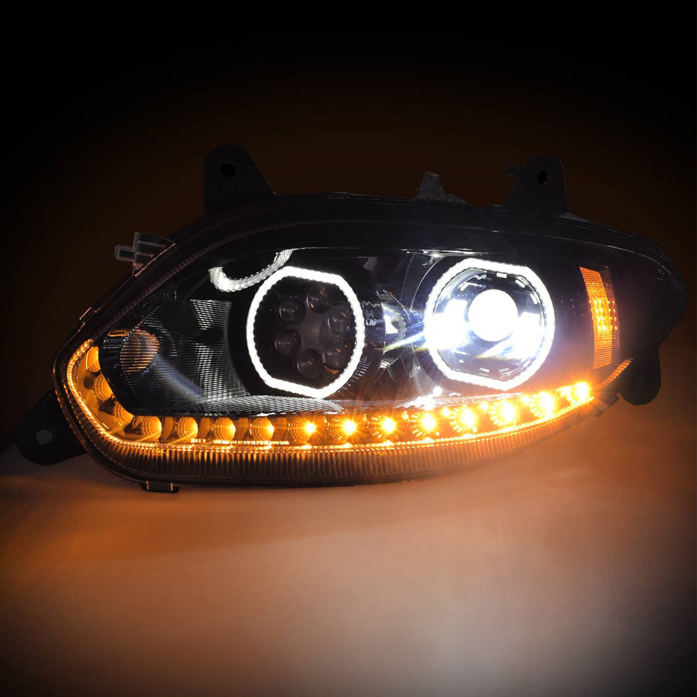 International LT Full LED Blackout Projector Headlight With Halo DRL ...