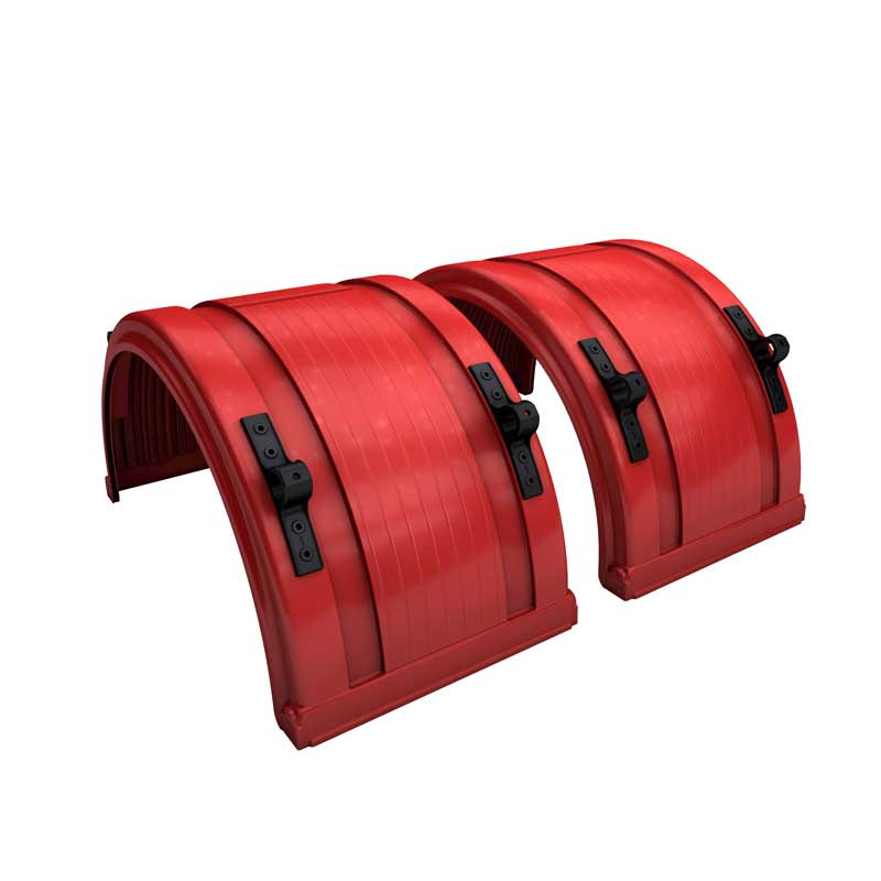 Black Spray Master Poly Truck Fenders For 22.5" Or 24.5" Wheels - Raney ...