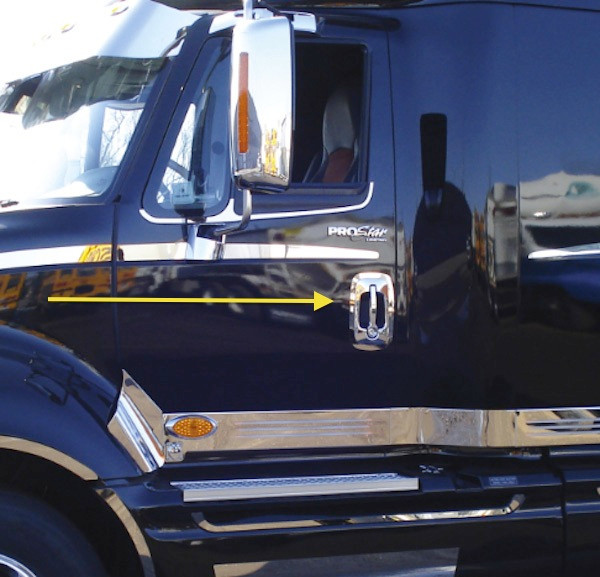International Prostar Lonestar LT 12.5" Drop Visor With 3/4" Amber LEDs ...