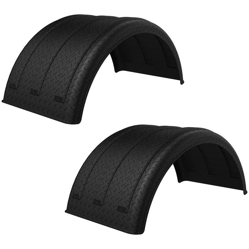 Black Spray Master Poly Truck Fenders For 22.5" Or 24.5" Wheels - Raney ...