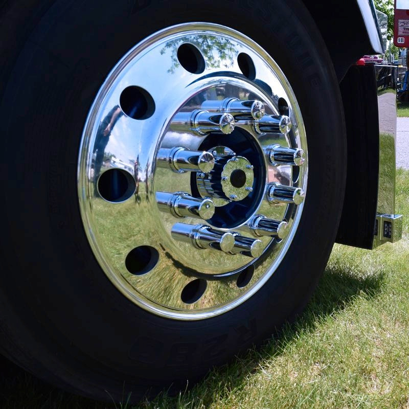 Universal Chrome Front Hub Cap With Hubometer Hole - Raney's Truck Parts