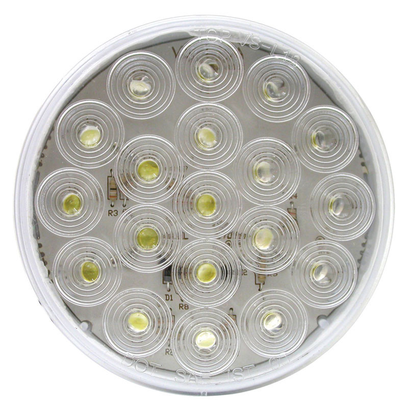 4" Round LED Light Flange Mount Fleet Series Back Up By Grand General ...