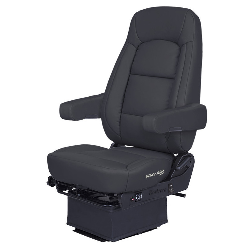 Bostrom Wide Ride II Seat Black/Grey Leather Serta Memory Foam With Low ...
