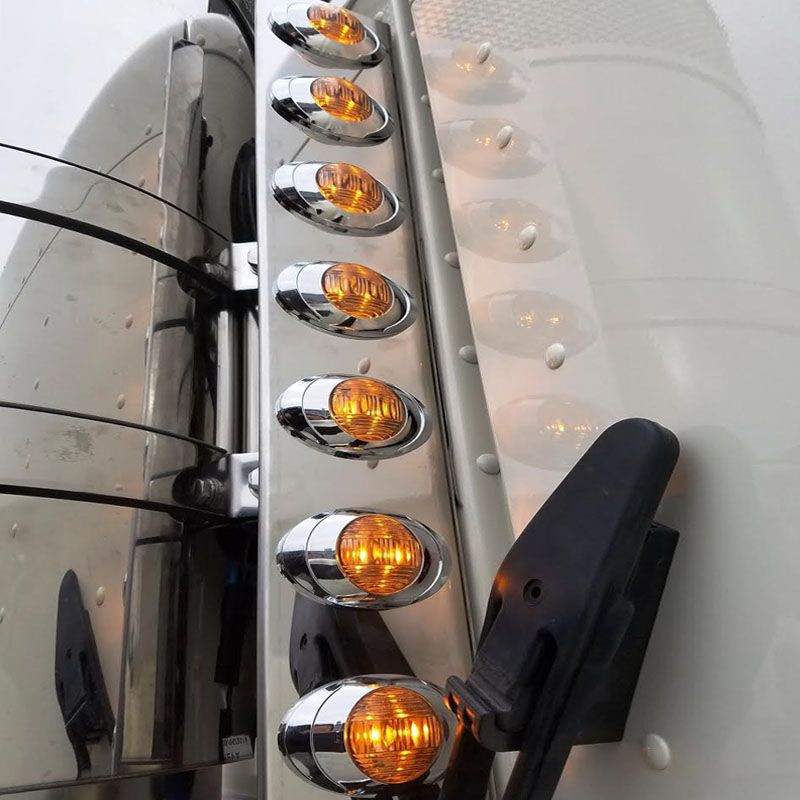 Peterbilt 379 388 389 15" Front Air Cleaner LED Light Bar With P3 LEDs ...