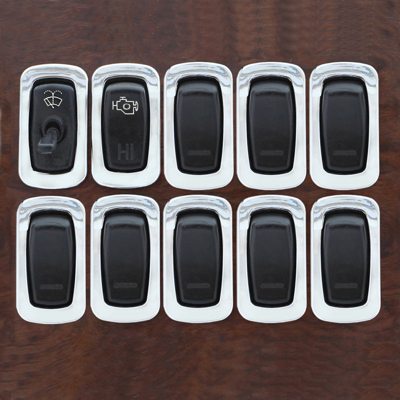 Kenworth & Peterbilt Rocker Switch Trim With Diamond - Raney's Truck Parts