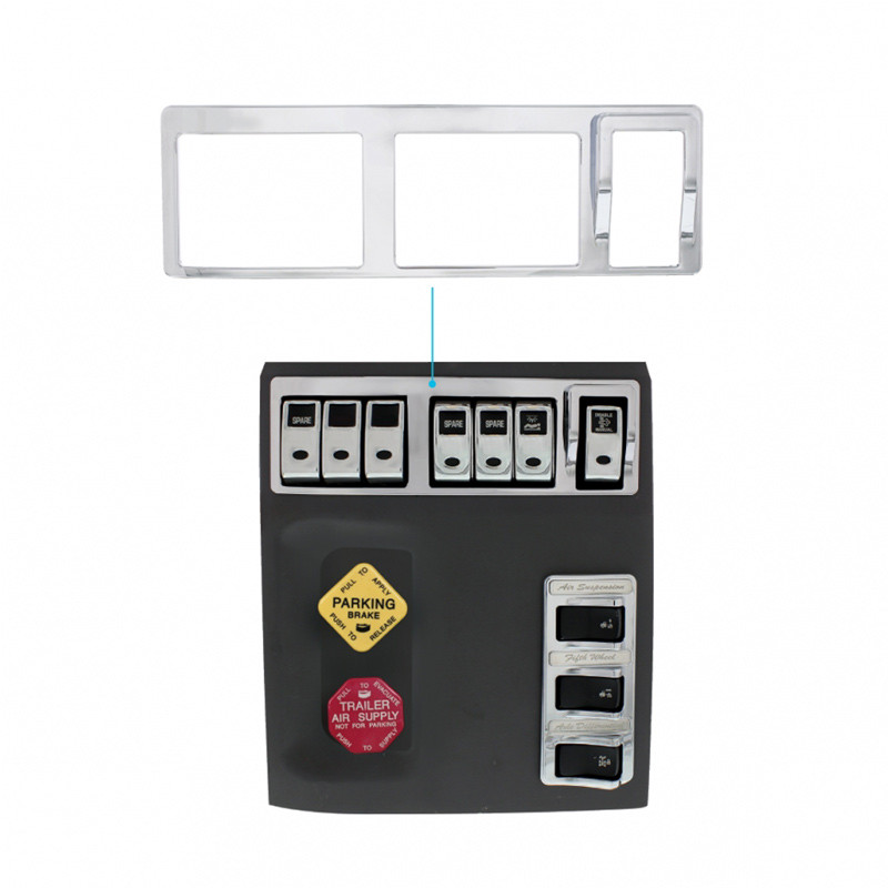 Kenworth & Peterbilt Rocker Switch Trim With Diamond - Raney's Truck Parts