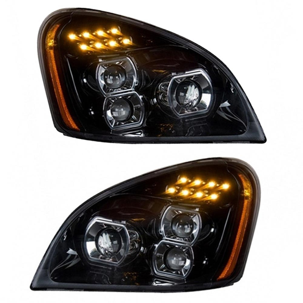 Freightliner Cascadia 2018+ New Body Style Full LED Blackout Headlight ...