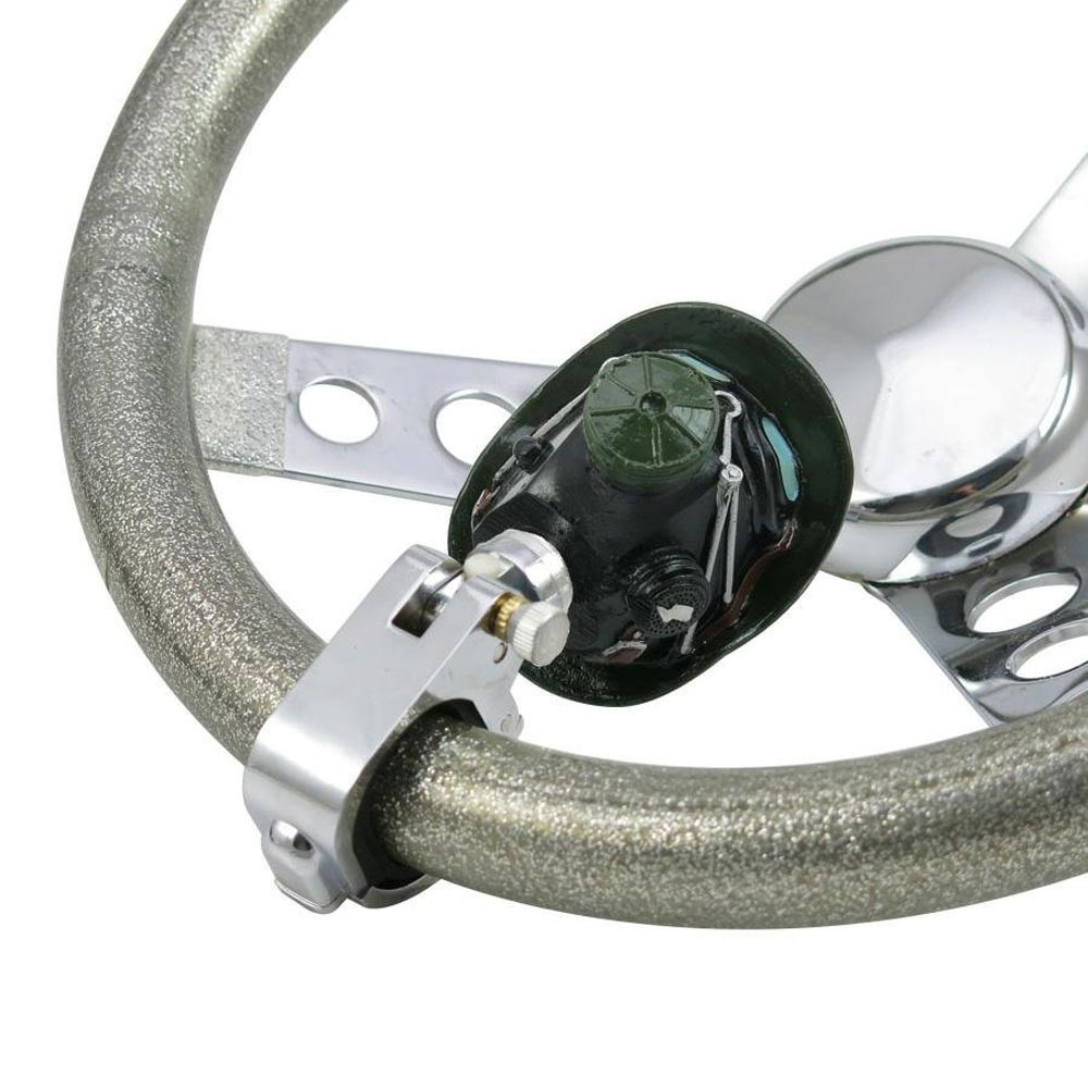 Universal Chrome Skull Steering Wheel Spinner - Raney's Truck Parts