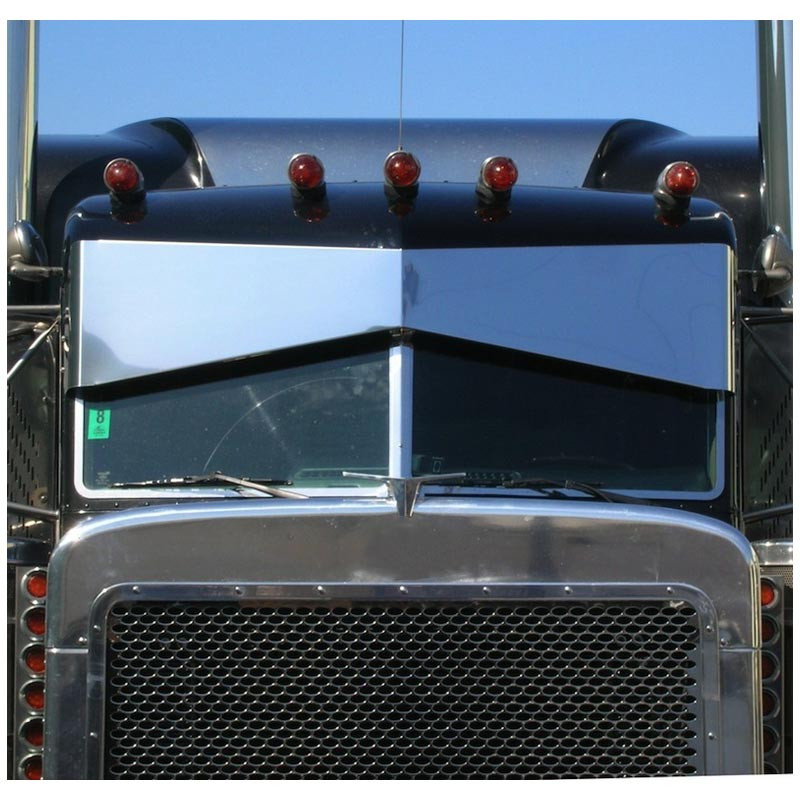 Peterbilt 12" Gangster Drop Visor By Valley Chrome - Raney's Truck Parts