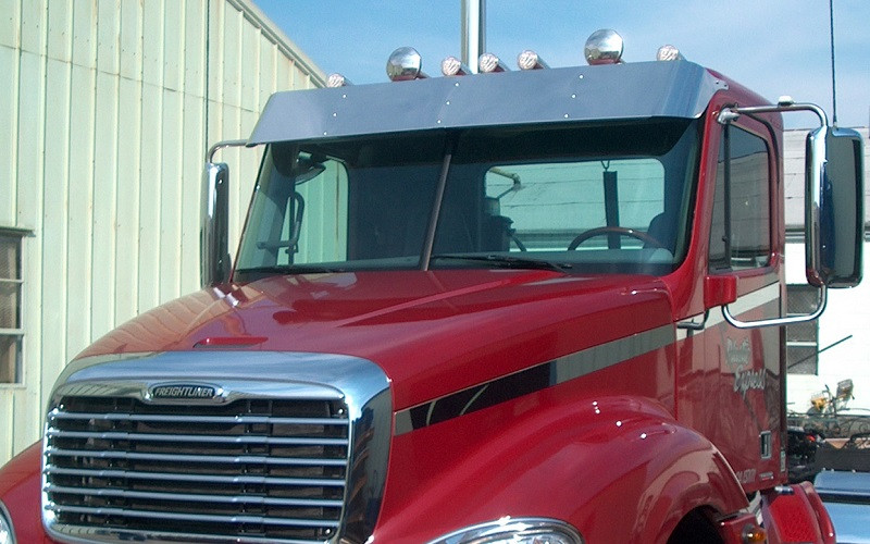 Freightliner Columbia Visor Stainless Steel for Day Cab - Raney's Truck ...