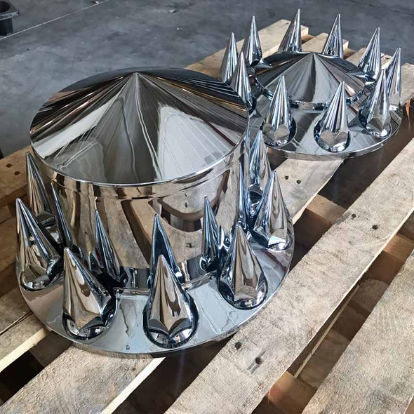 Chrome Rear Axle Wheel Cover w Hubcap & Lug Nut Covers The Gladiator ...