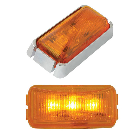 2.5" x 1.2" Rectangular 15 Series Incandescent Clearance Marker Light ...