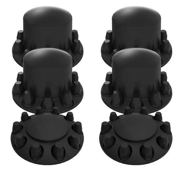 Alcoa Style Menacing Matte Black One-Piece Rear Hub Axle Cover System ...