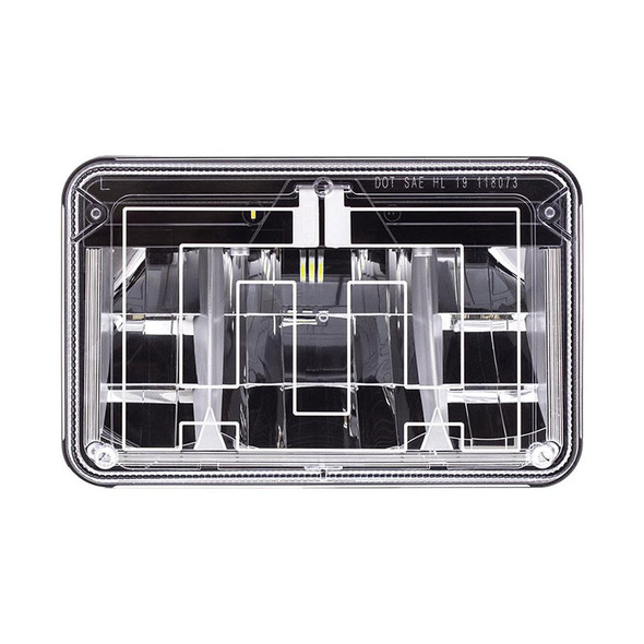 4" x 6" Full LED High & Low Beam Rectangular Headlight With Dual ...
