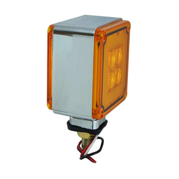 52 LED Square Double Face Turn Signal Light With Side LED - Single Stud ...