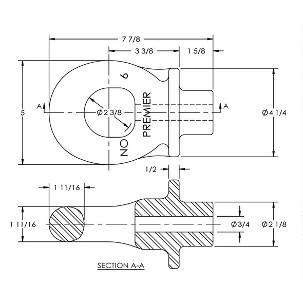 20 Weld-On Lunette Ring Drawbar Eye By Premier Manufacturing - Raney's ...