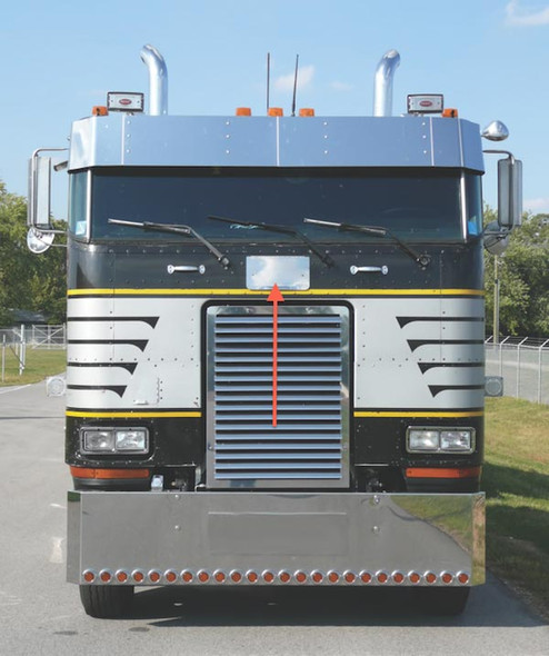 Peterbilt 362 Cabover Drop Visor Without Spotlight Cutouts By RoadWorks ...