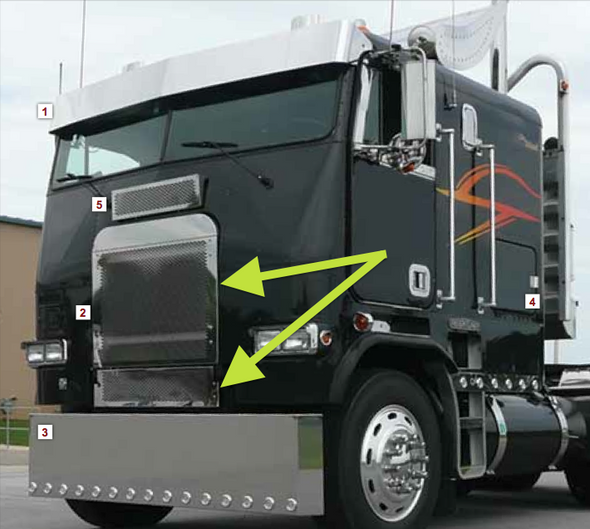 Freightliner Classic & Cabover Chrome Bumper Rolled End By Valley ...