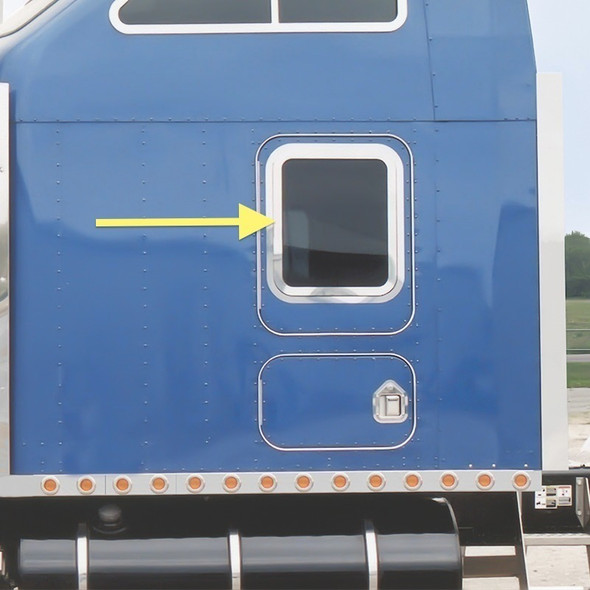 Kenworth Rear Sleeper Window Drop Visor By RoadWorks - Raney's Truck Parts