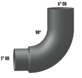 Freightliner Classic 5" OD Chrome Elbow 04-09657-013 - Raney's Truck Parts