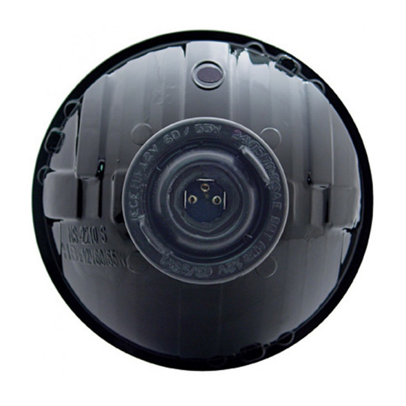 Peterbilt 359 Style Stainless Dual Round Headlight Crystal Halogen ...