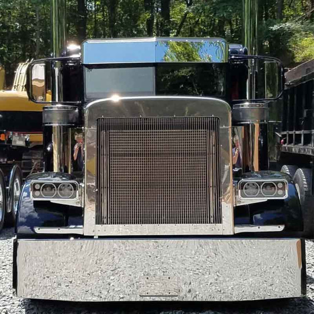 Peterbilt 379 378 365 357 Black Projector Headlight Assembly With Halo ...