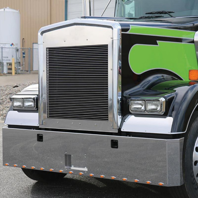 Kenworth W900L Billet Style Horizontal Bars Grill Insert By RoadWorks ...
