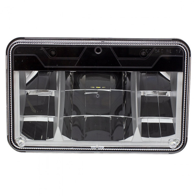 4" x 6" Full LED High & Low Beam Rectangular Headlight With Halo Ring ...