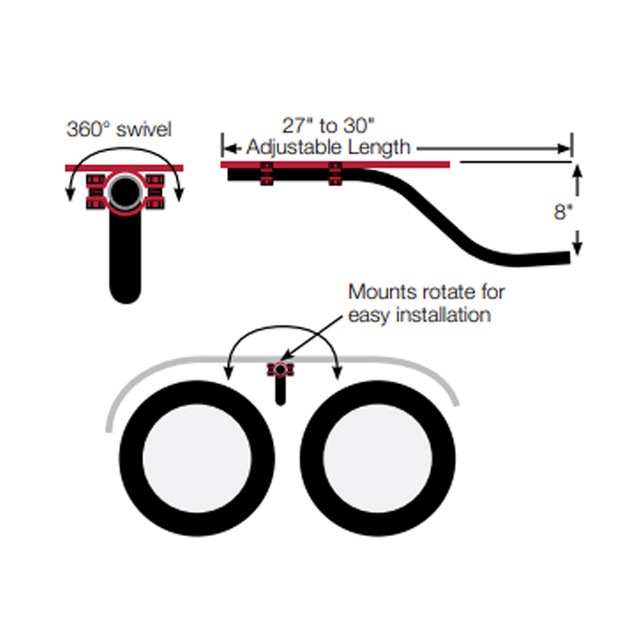 Offset Mounting Kit For Spray Master Fenders - Raney's Truck Parts