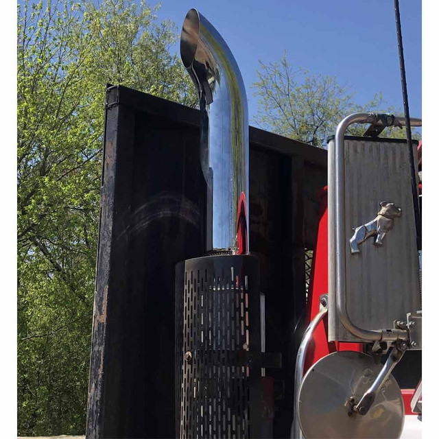 6" Stainless Steel Stack Guard Heat Shield 48" Long 180 Degree - Raney ...