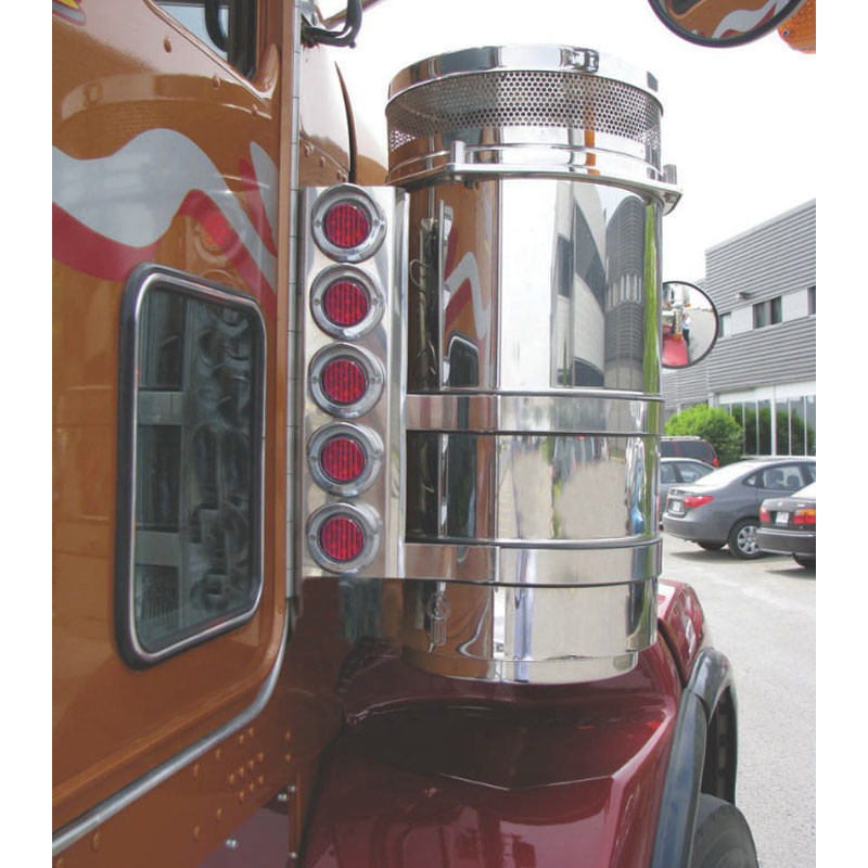 Kenworth W900L 15" Donaldson Front Air Cleaner Light Bar With 2" LEDs ...