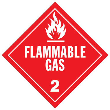 Flammable Gas Class 2 Placard Sign Sticker - Raney's Truck Parts