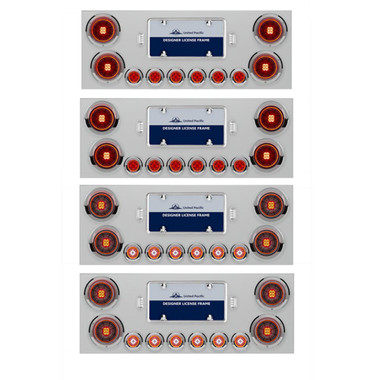 Stainless Steel Rear Center Panel With 4" & 2" Abyss LED Lights - Raney ...