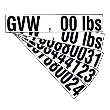 Gross Vehicle Weight Numbering Sticker Kit - Raney's Truck Parts